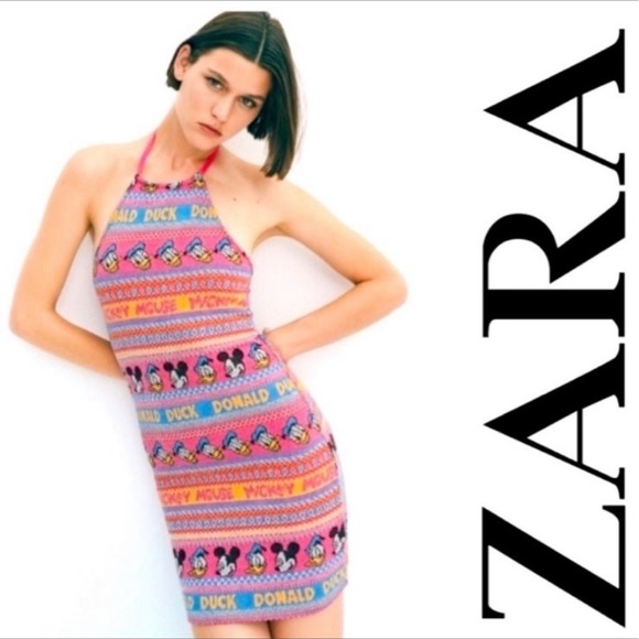 Zara | Dresses | Nwt Zara Mickey Mouse Donald Duck Halter Dress | Poshmark